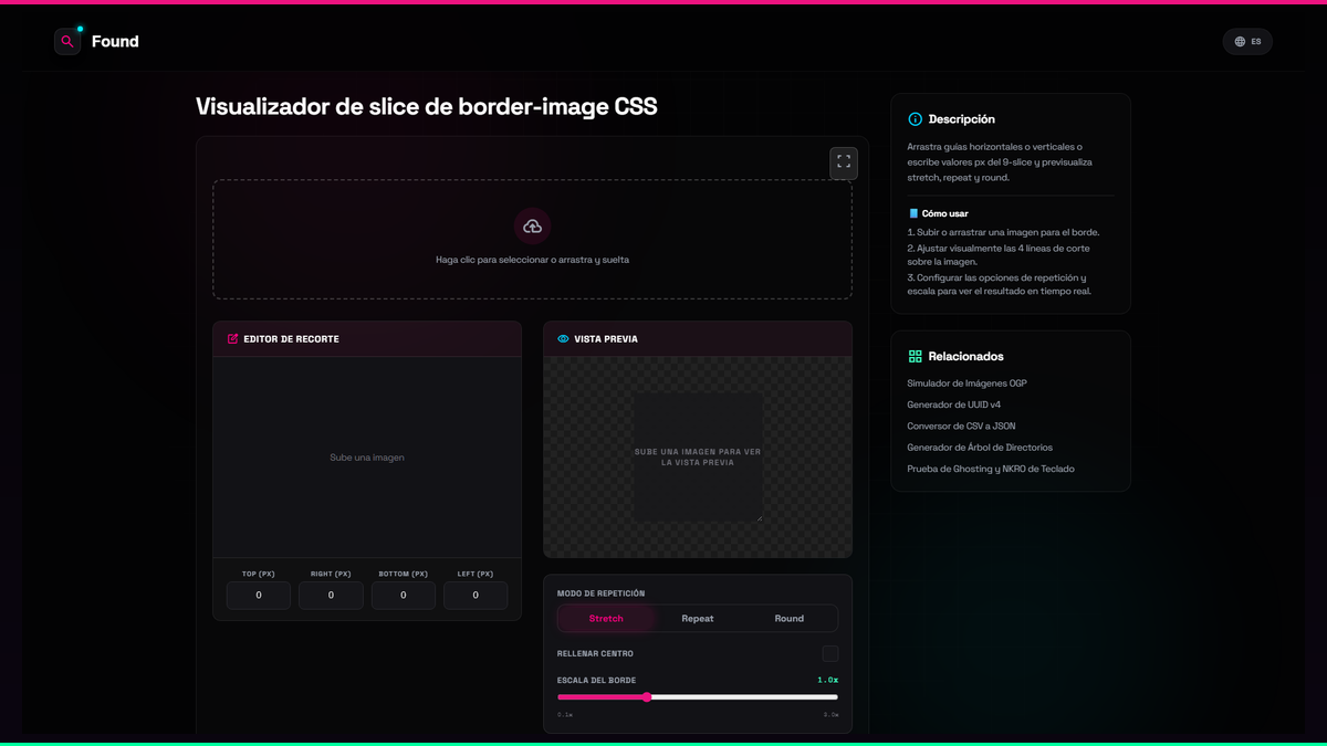 Visualizador de slice de border-image CSS - Found